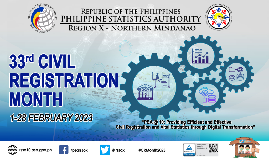 PSA RSSO – 10 Celebrates 33rd Civil Registration Month - Philippine ...