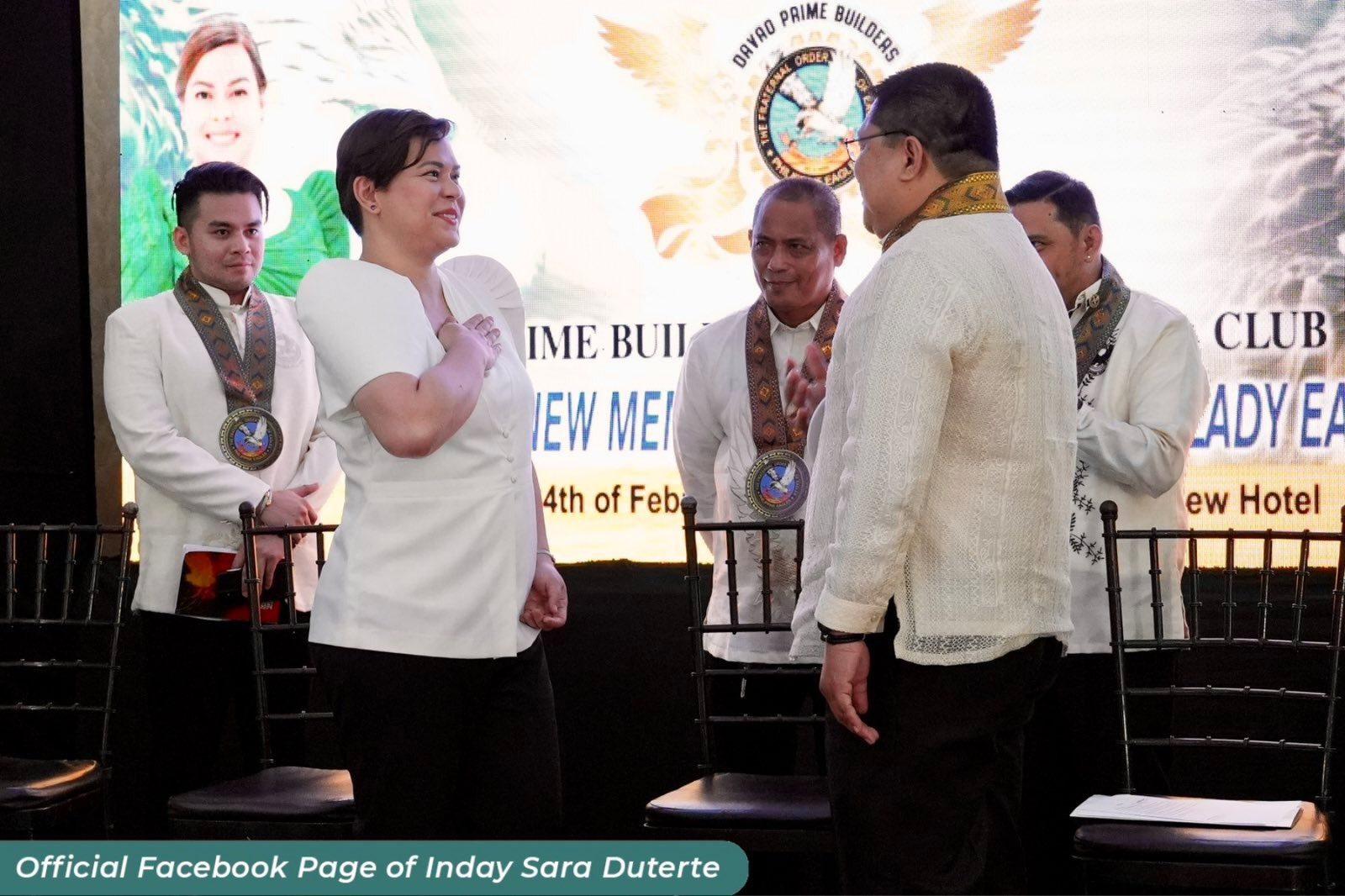 Sara Duterte thanks Eagles for philanthropy, takes oath as member ...