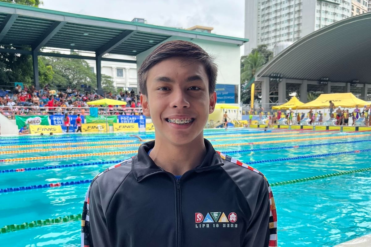 Davao City’s Ivo Enot makes a splash with 3 Batang Pinoy swimming golds ...