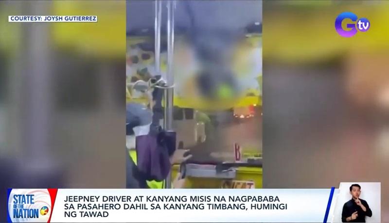 Jeepney driver, wife sorry for forcing a passenger to disembark because ...