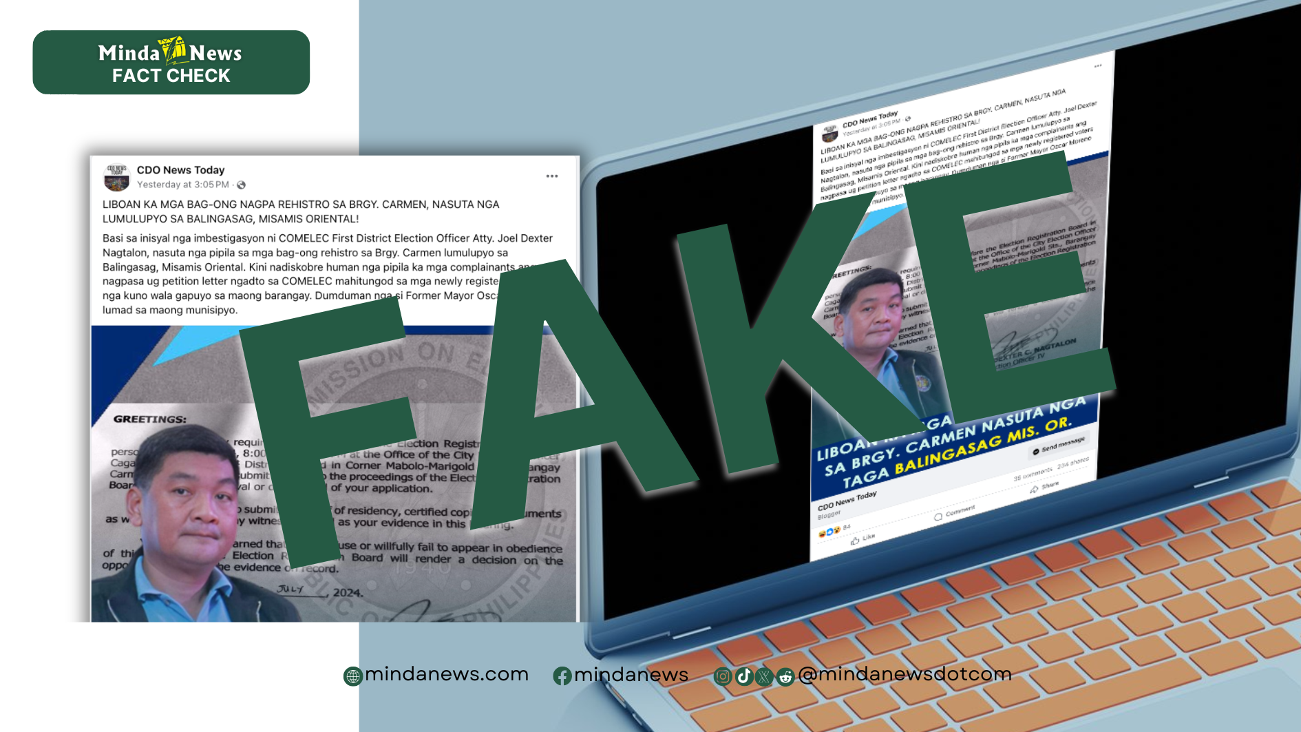 FACT CHECK | Post On Transfer Of Voters From Balingasag, Misamis ...
