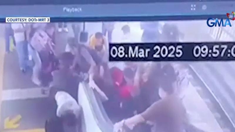 10 passengers hurt as MRT-3 escalator malfunctions - Philippine Daily Post