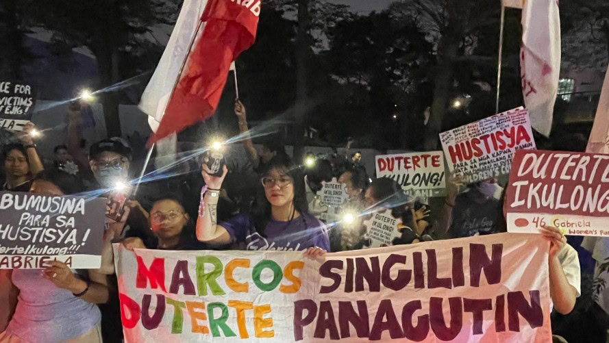 Students, groups stage ‘Black Friday’ protest as Duterte supporters ...