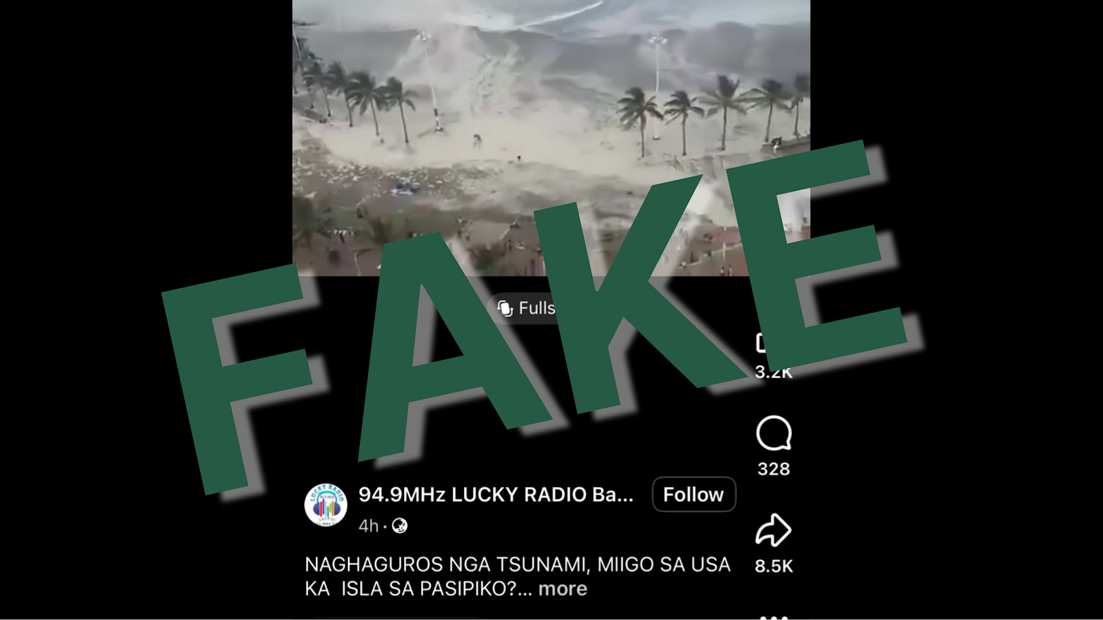 FACT CHECK: Viral Tsunami Video Shared by Lucky Radio Bayugan Is Debunked - Philippine Daily Post